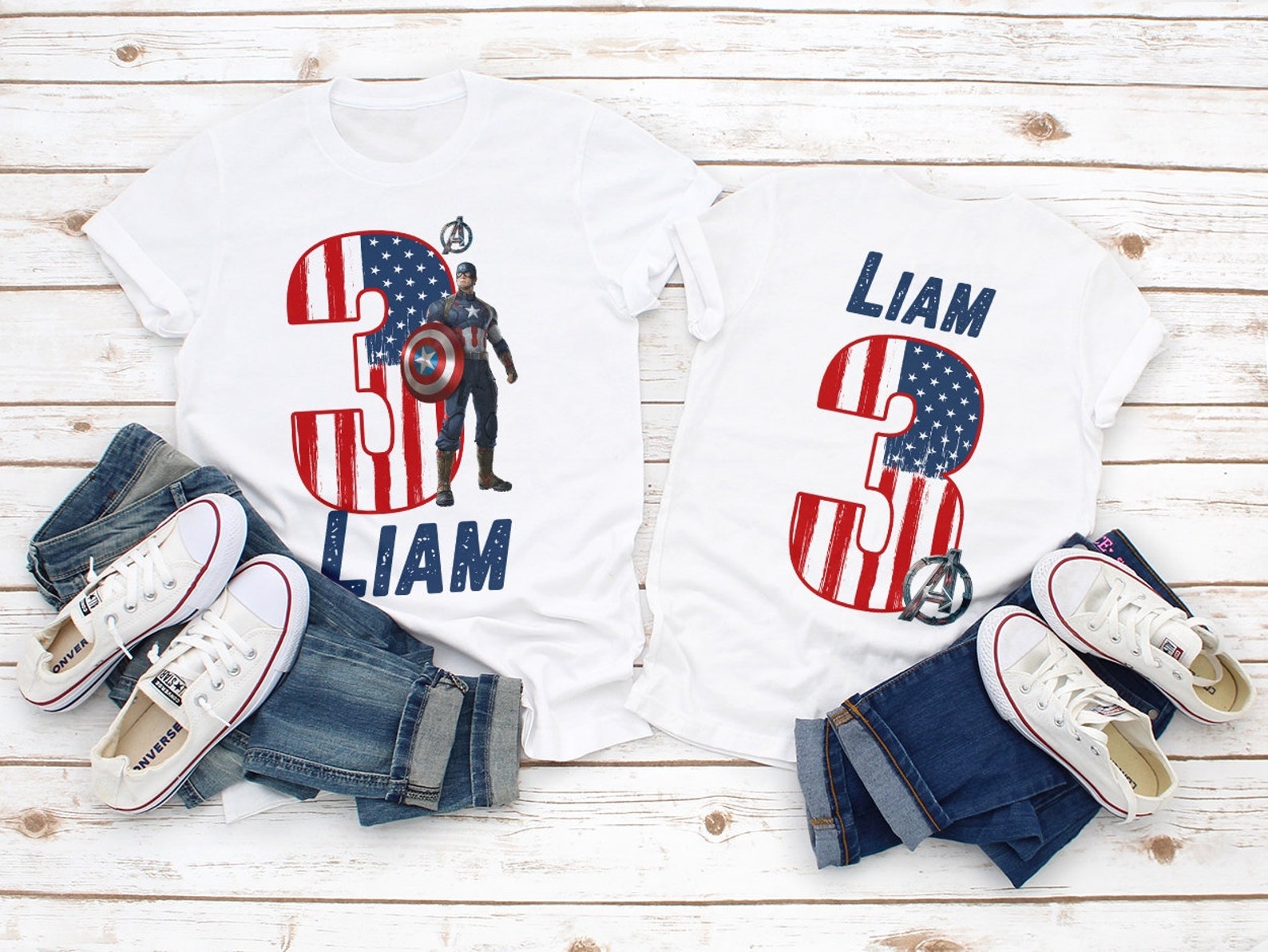 Captain America Birthday Shirt, Personalized Captain America Shirts ...