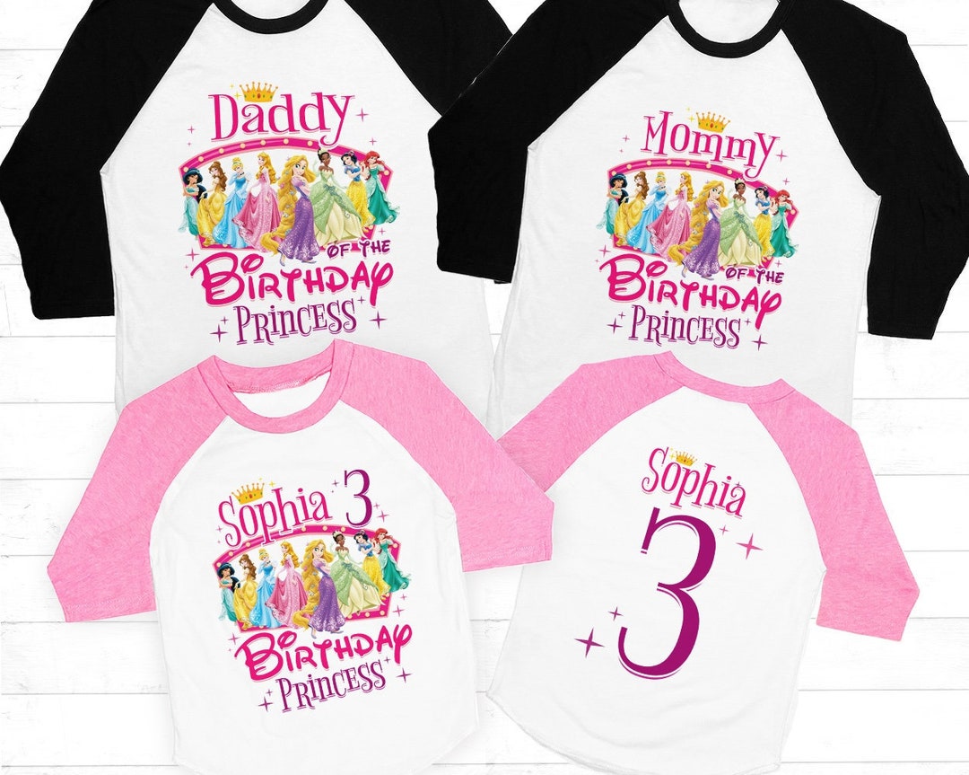 Disney Princess Birthday Shirt, Princess Birthday Shirt, Princess Family Birthday Shirts ...