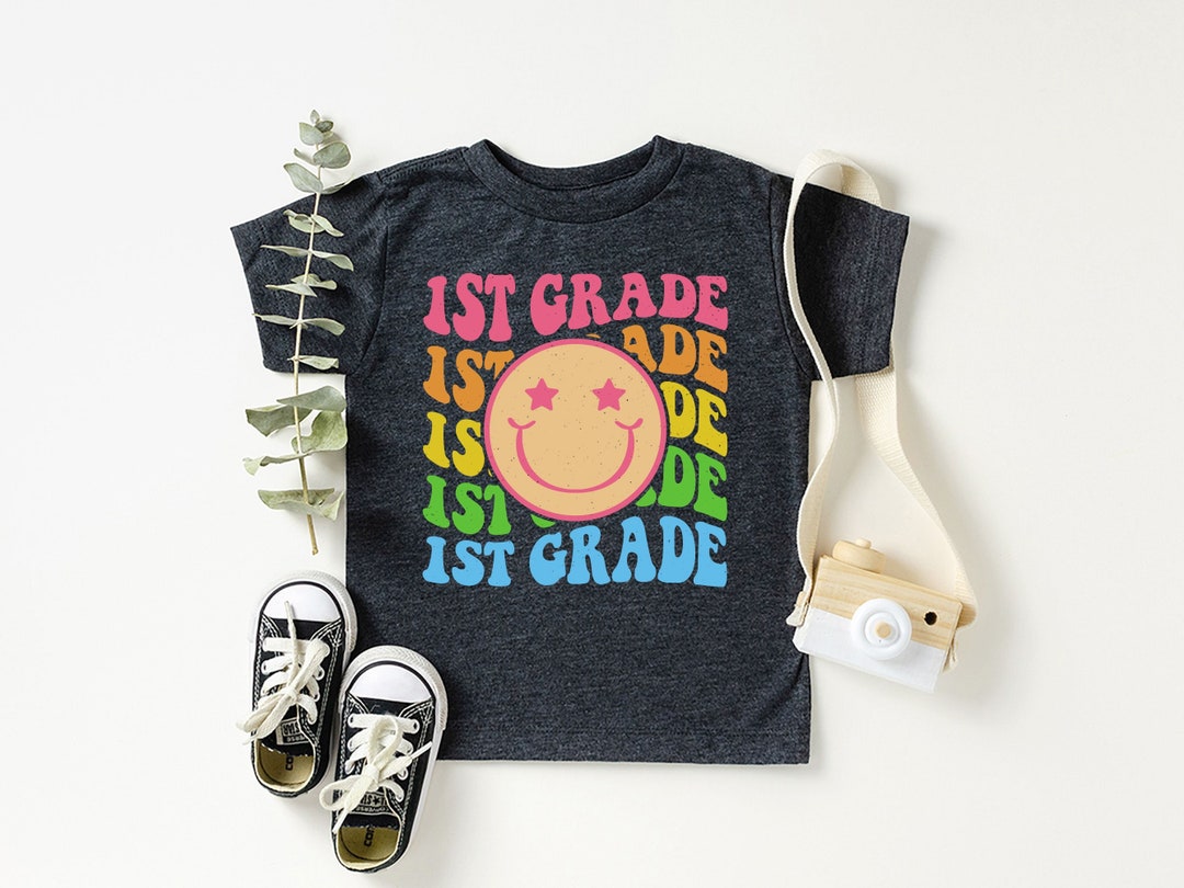 1st Grade Shirt, First Grade Shirt, Retro First Grade Shirt, Groovy ...
