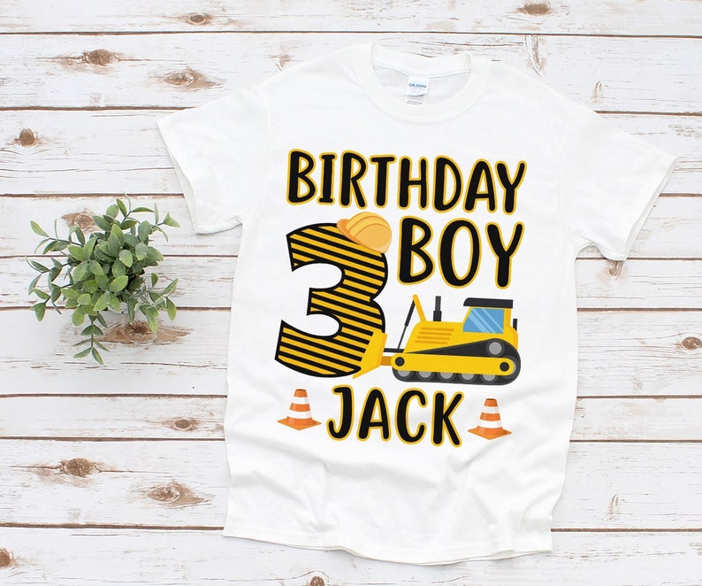 Construction Birthday Shirt, Bull Dozer Shirt, Truck Tee, First ...
