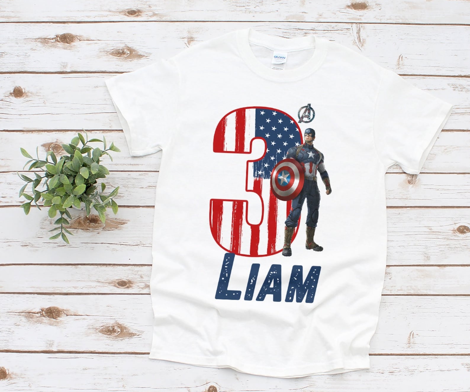 Captain America Birthday Shirt Personalized Captain America | Etsy