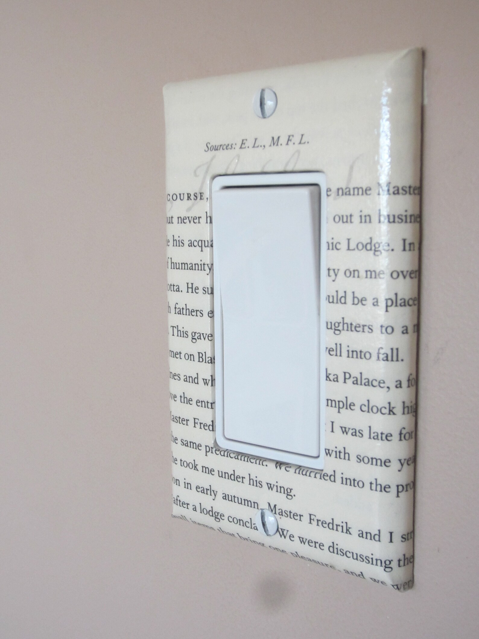 Single Lightswitch Covers Book Page Decor Switch Plates - Etsy Canada