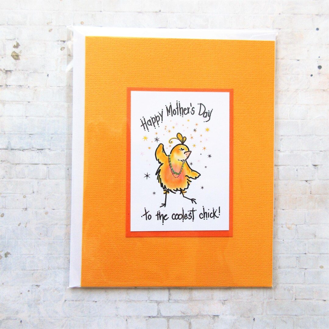 Cool Chick Birthday Card, Mothers Day Card,chicken Cards, Chick Pun ...