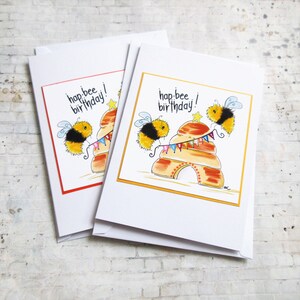 Bumblebee Cards, Bee Art, Bee Illustration, Bee Birthday Cards, Bee ...