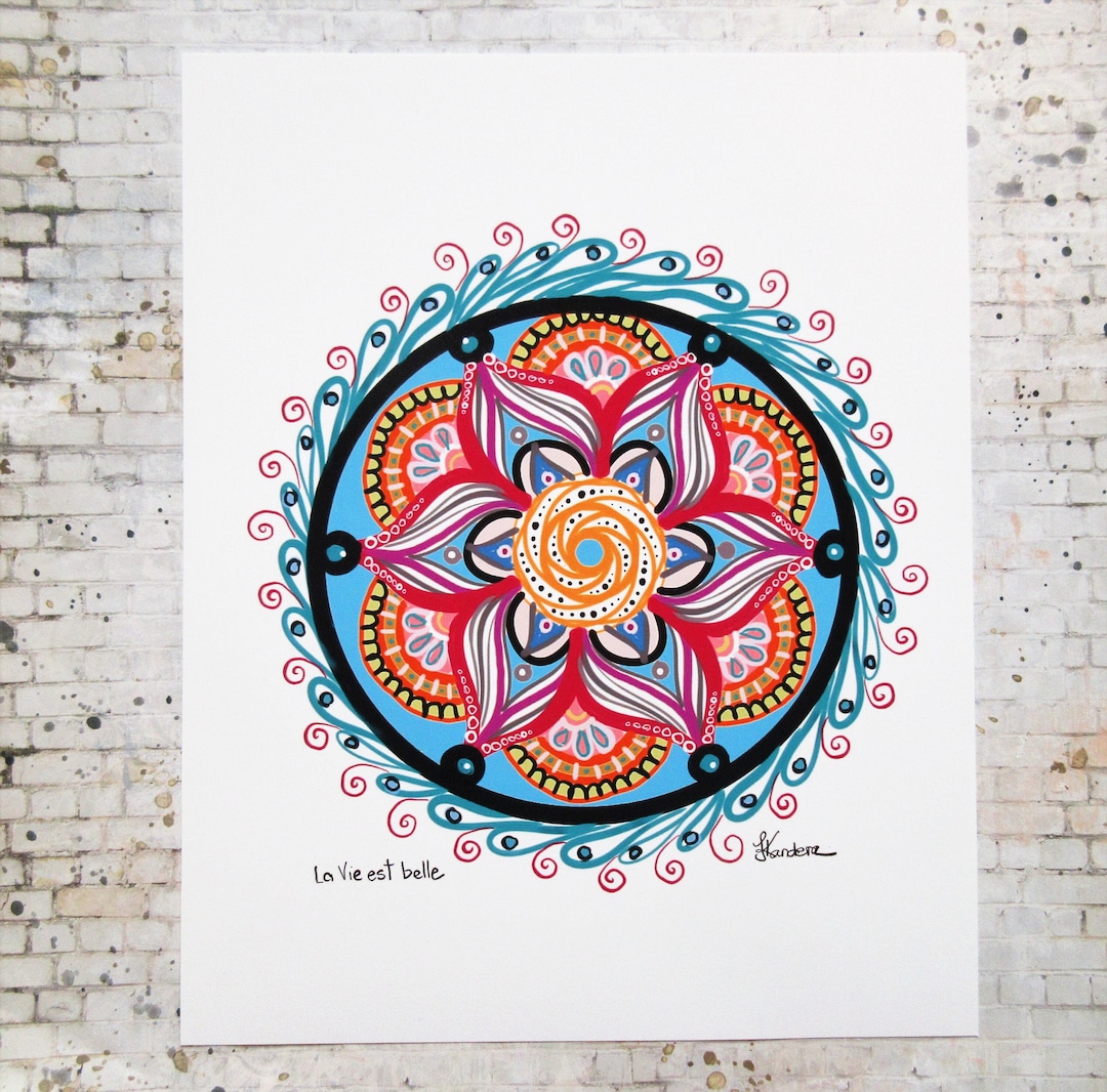 Mandala Art Print, Colourful Decor,unique Prints, Boho Decor, Wall Art ...