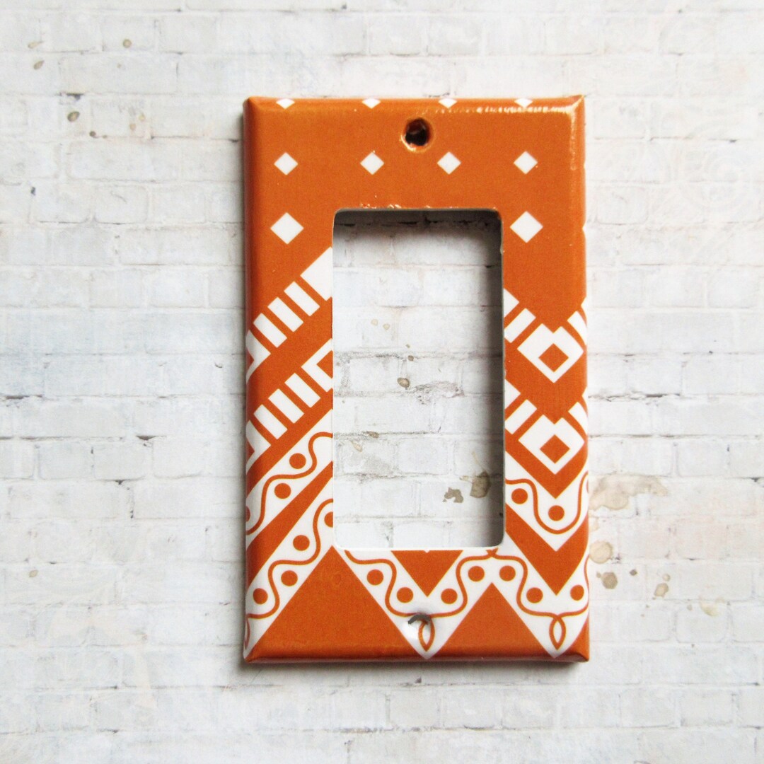 Terra Cotta Colored Lightswitch Cover, Handpainted Switchplates ...