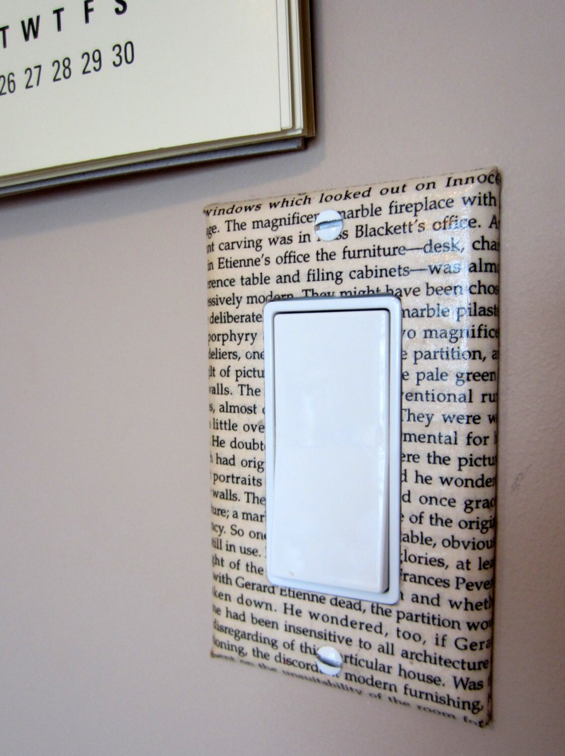 Single Lightswitch Covers Book Page Decor Switch Plates - Etsy Canada