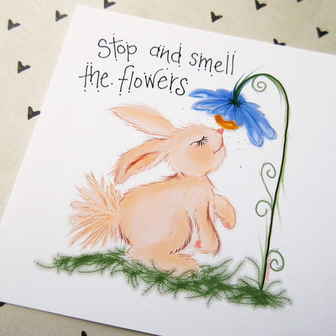 Bunny Art Print, Inspirational Art, Cute Bunny Decor,nursery Decor ...