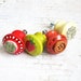 Decorative Painted Cabinet Knobs Strawberry Art Colourful - Etsy