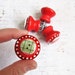 Hand-painted Strawberry Cabinet Knobs: Colorful Dresser Decor Set - Etsy