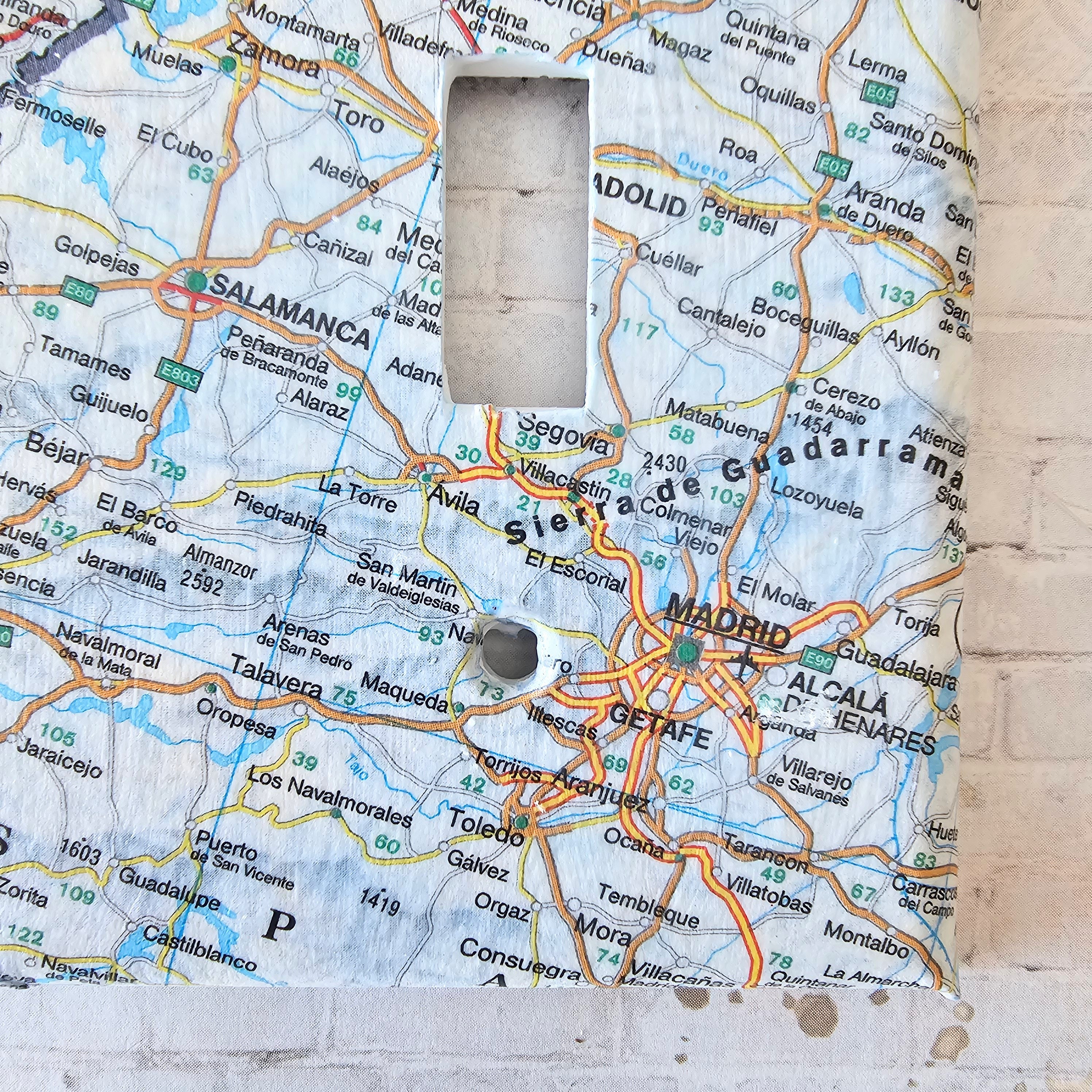 Europe Map Light Switch Cover: Italy, Spain, Travel Decor - Etsy