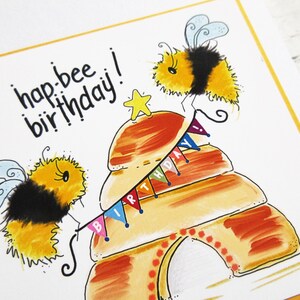 Bumblebee Cards, Bee Art, Bee Illustration, Bee Birthday Cards, Bee ...
