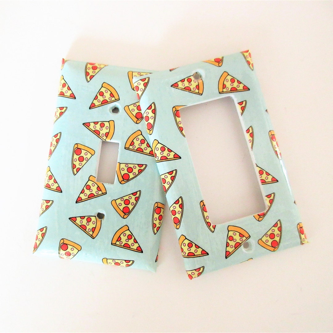 Fun Pizza Decor, Pizza Themed Decor, Food Decor, Lightswitch Covers ...