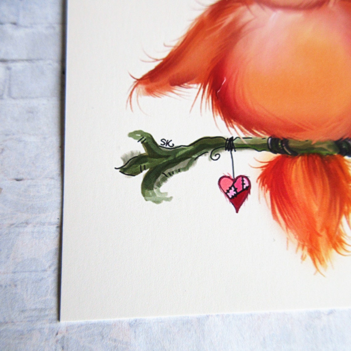 Chubby Bird Art Print Big Belly Bird Whimsical Baby Bird - Etsy