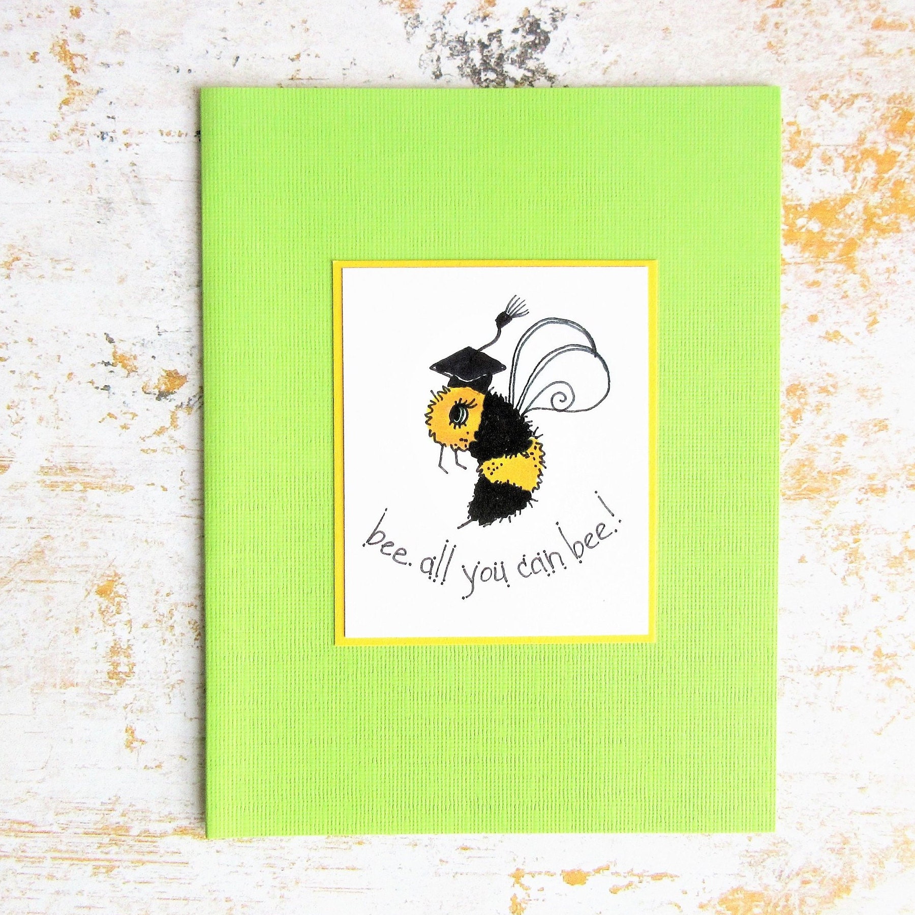 Bumblebee Cards grad cards bee illustration bee cards | Etsy