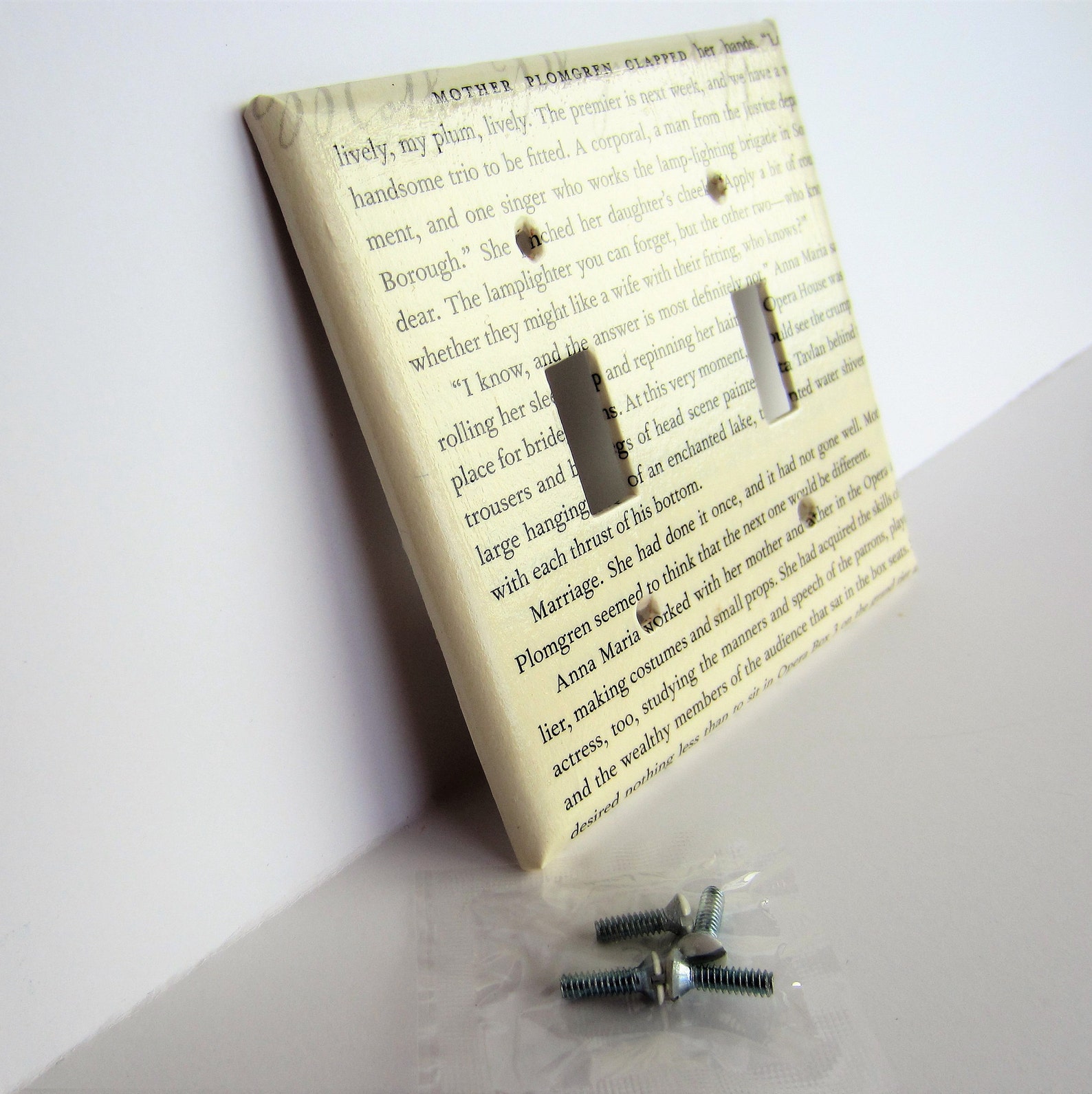 Single Lightswitch Covers Book Page Decor Switch Plates - Etsy Canada