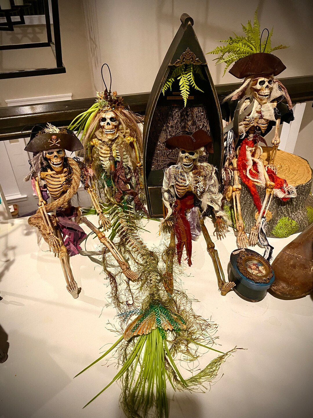 Halloween Pirate Skeleton or Mermaid Decor - Etsy
