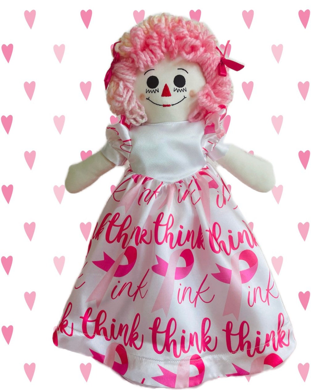 Raggedy Ann Supports Breast Cancer Awareness . Custom Made to Order ...