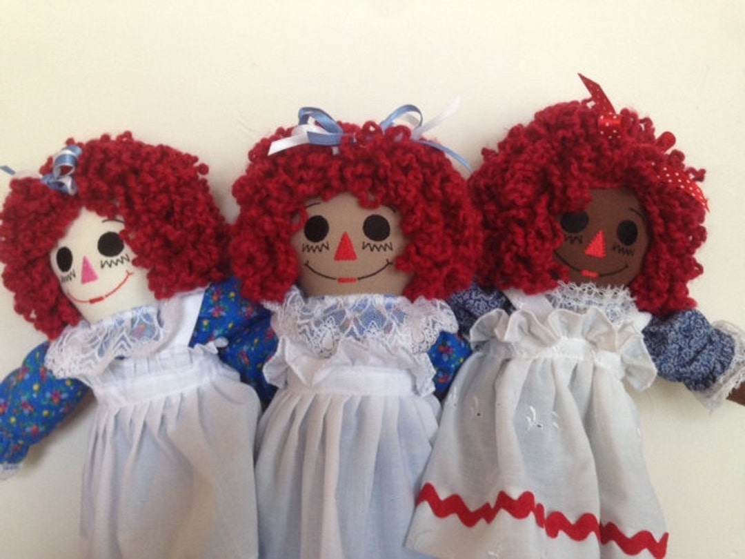 15 Inch Raggedy Ann Handmade Classic Dress Free Personalization 3 Skin ...
