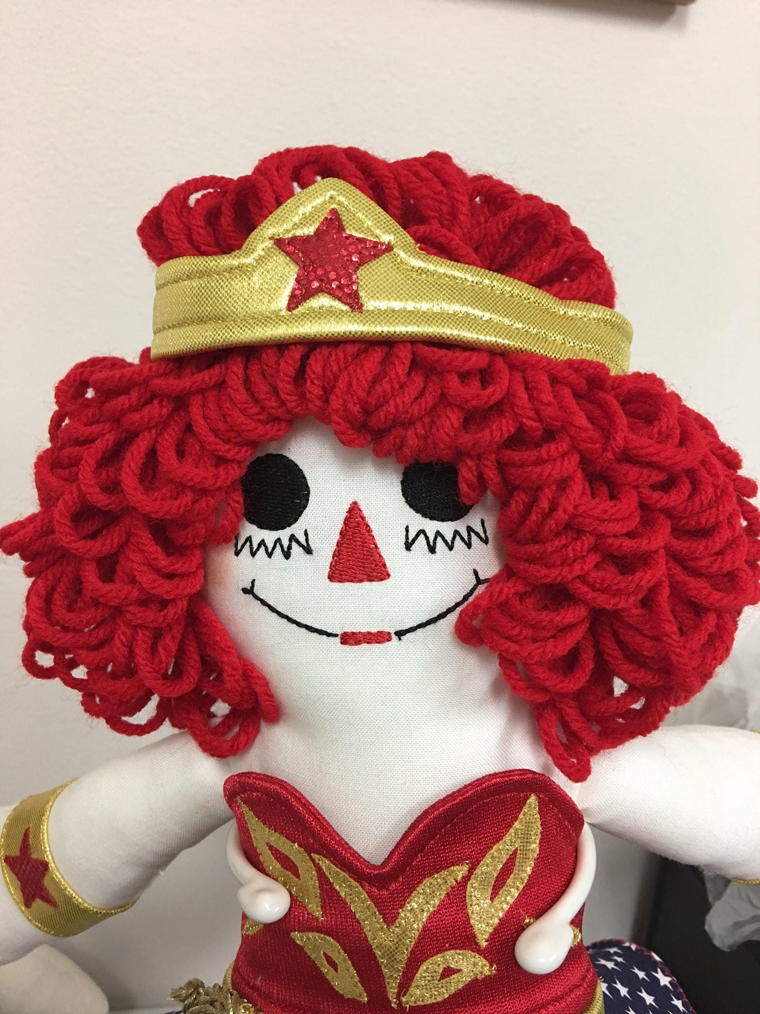 Wonder Woman Inspired Raggedy Ann Handmade 18 Inch. Custom - Etsy