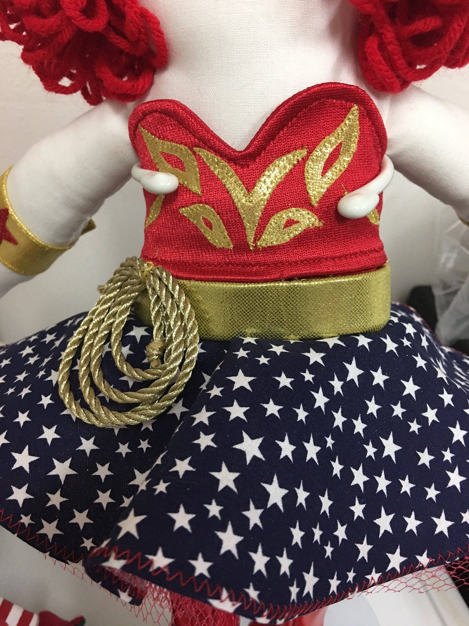 Wonder Woman Inspired Raggedy Ann Handmade 18 Inch. Custom - Etsy