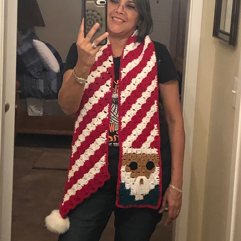 Santa Scarf - Etsy