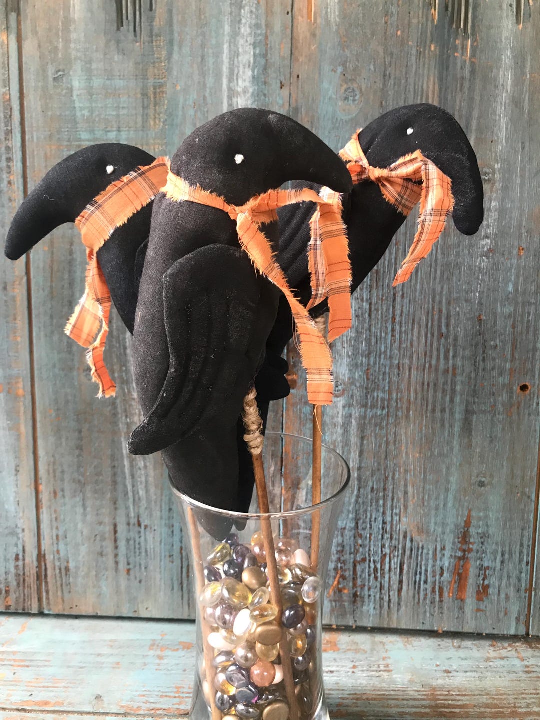 3 Primitive Crows on a Stick-crow Pokes-set of 3! - Etsy