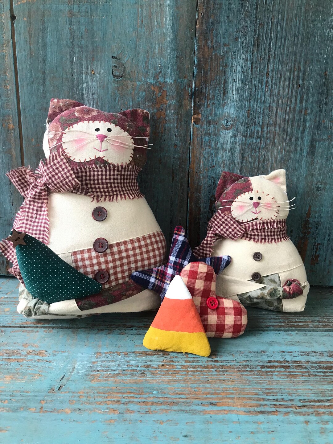 Mama and Baby Cat Set of Shelf Sitters-complete Set -cutter Quilt- All ...