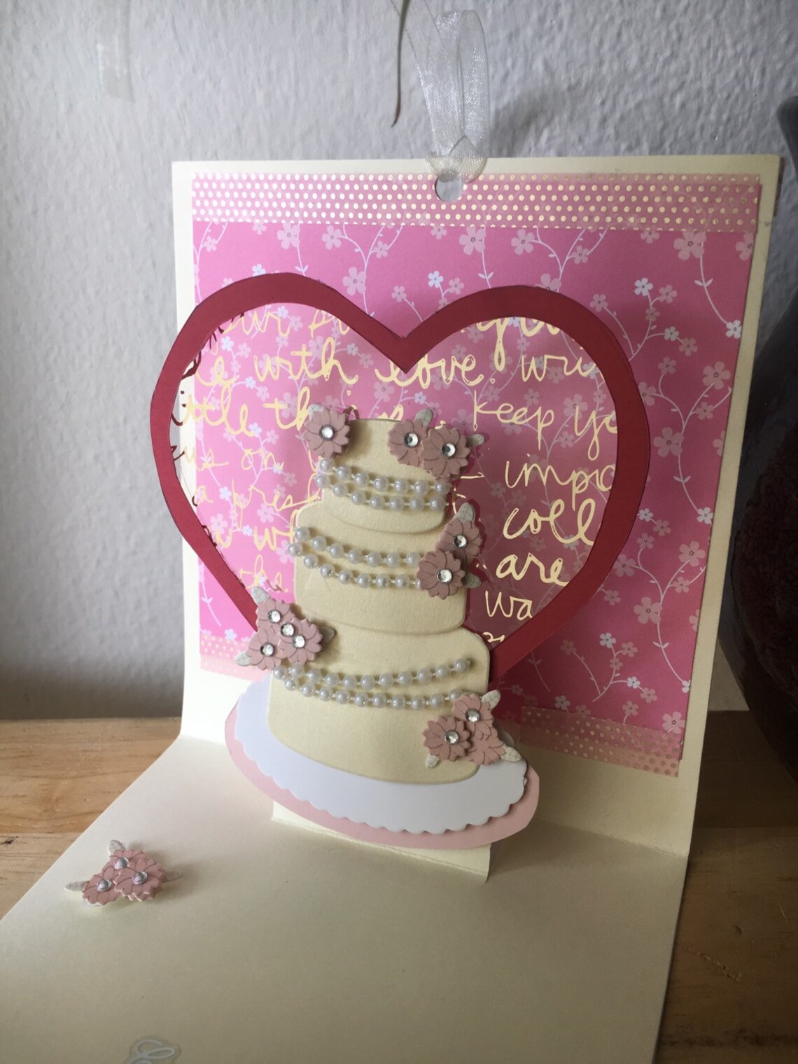 Wedding Cake Card, Wedding Card Congratulations, Newlyweds, Pop-up ...