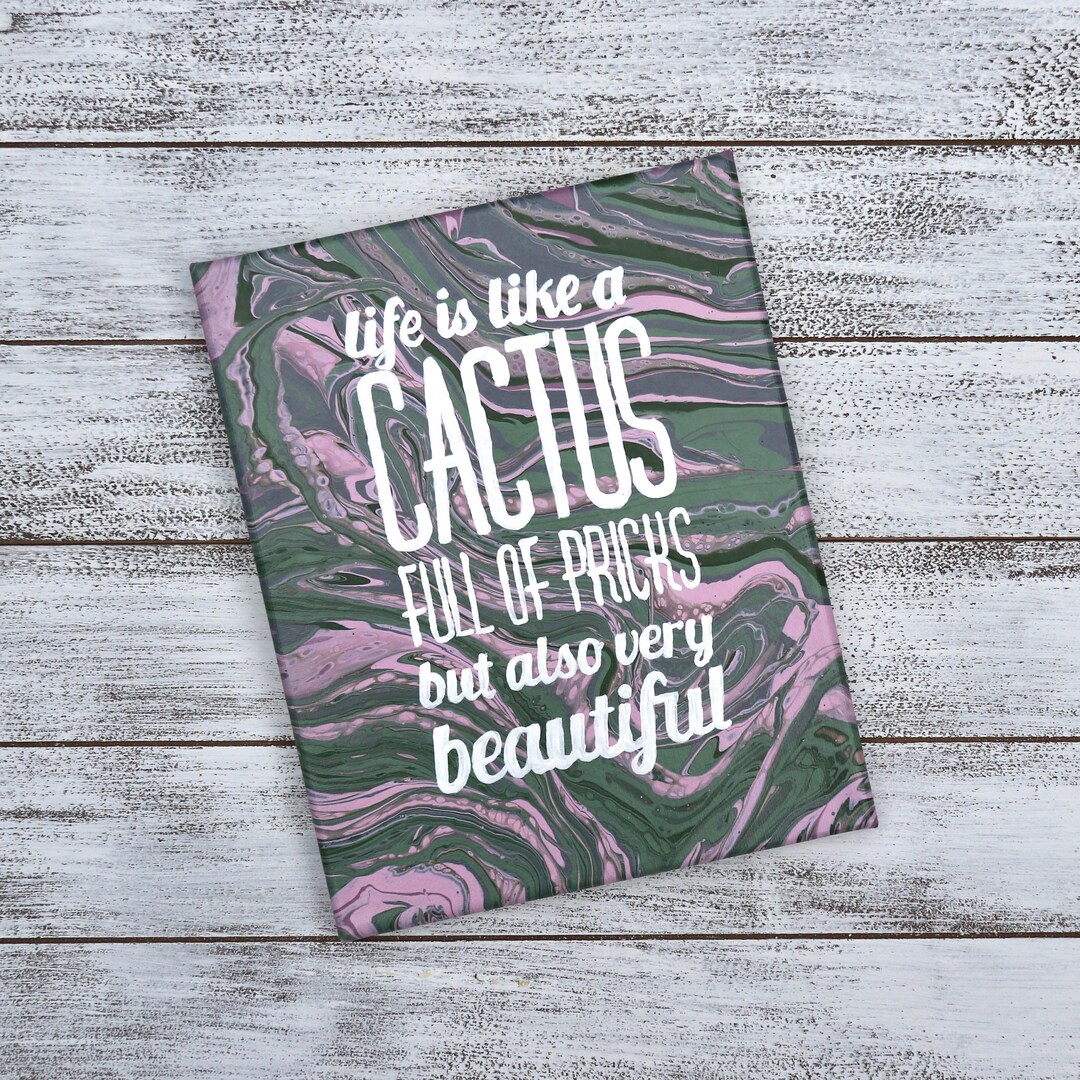 Hippie Cactus Fluid Painting - Etsy