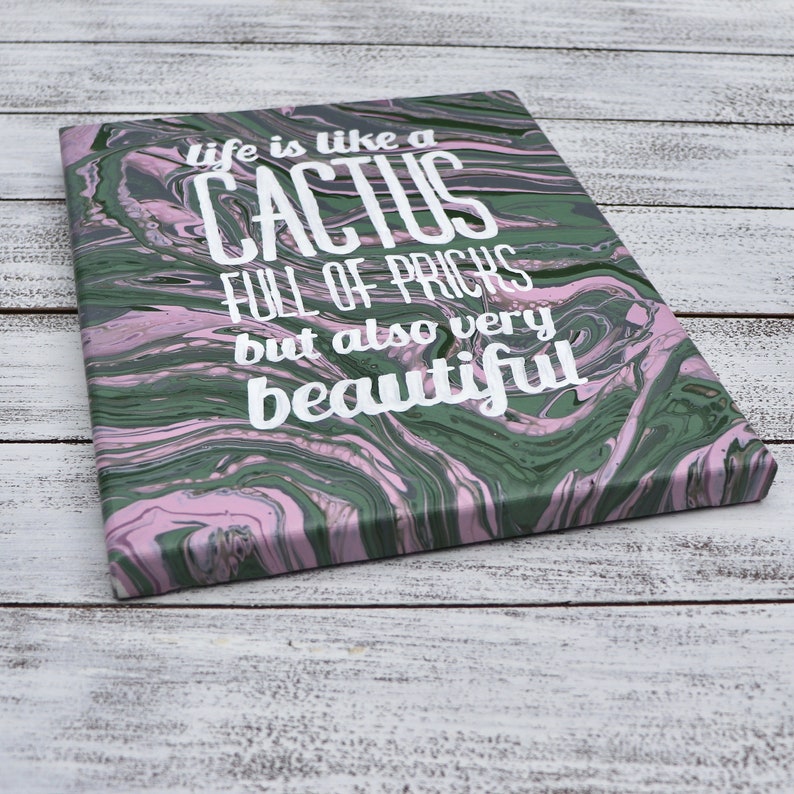 Hippie Cactus Fluid Painting - Etsy