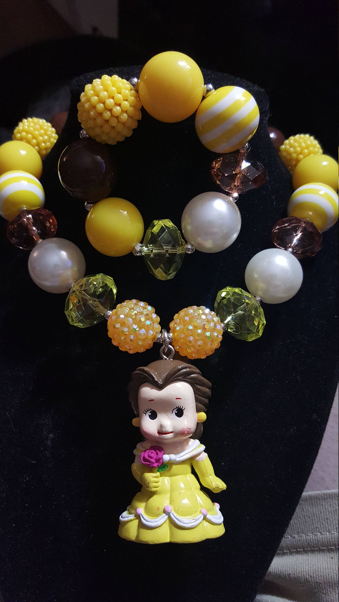 Princess Inspired Chunky Necklace.belle, Ariel, Cinderella, Jasmine ...