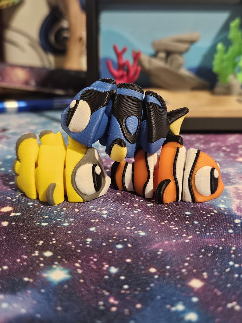 Flexi Tropical Fish Tank Set: 3D Printed Aquarium Decor - Etsy