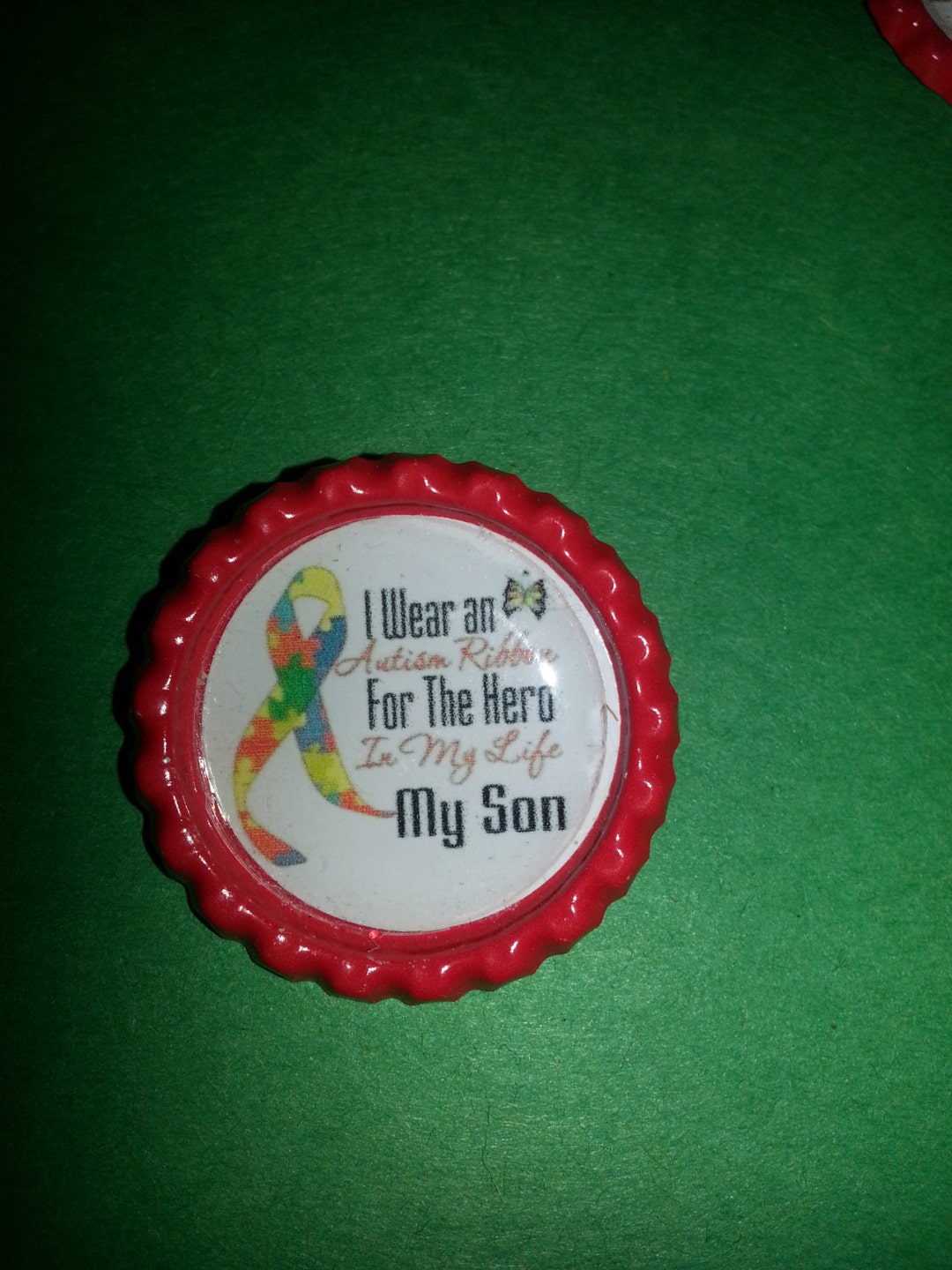 Bottle Cap Pins Support a Cause - Etsy