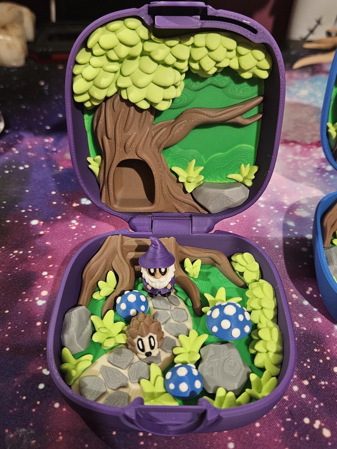 Pocket Blob: Mushroom Forest Mini Playset – Gnome & Hedgehog Travel Toy ...
