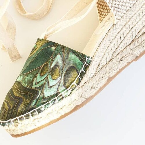 Basque Low Wedge Ivory Espadrilles Shoes Basque Laces | Etsy