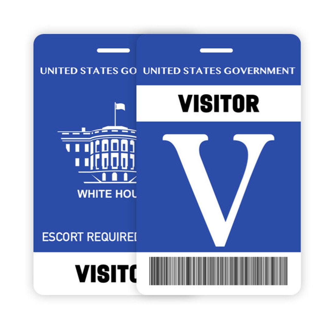 White House Visitor Badge replica - Etsy