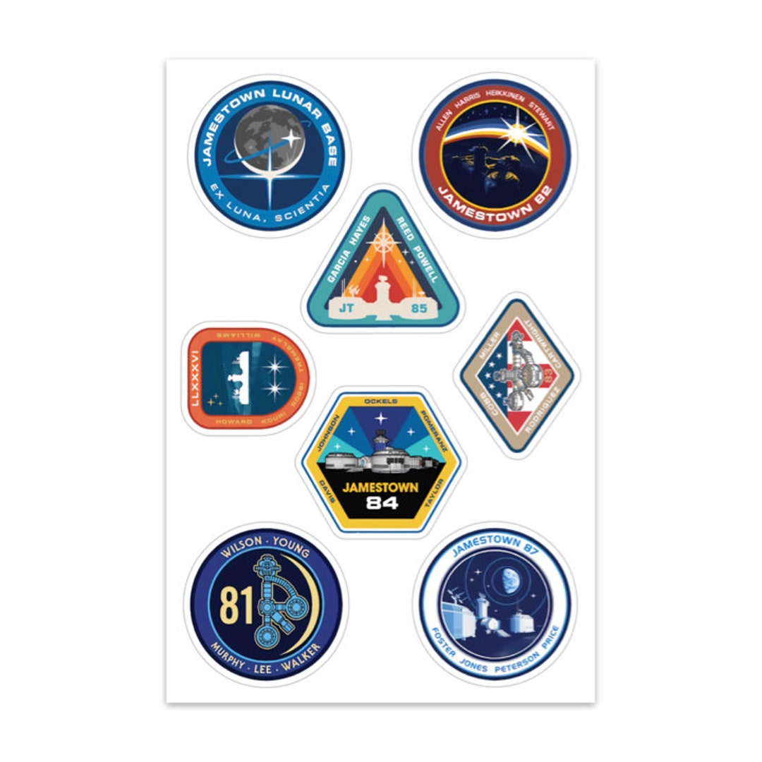 Jamestown 1980s Mission Patch Set (for All Mankind Sticker Sheet) - Etsy