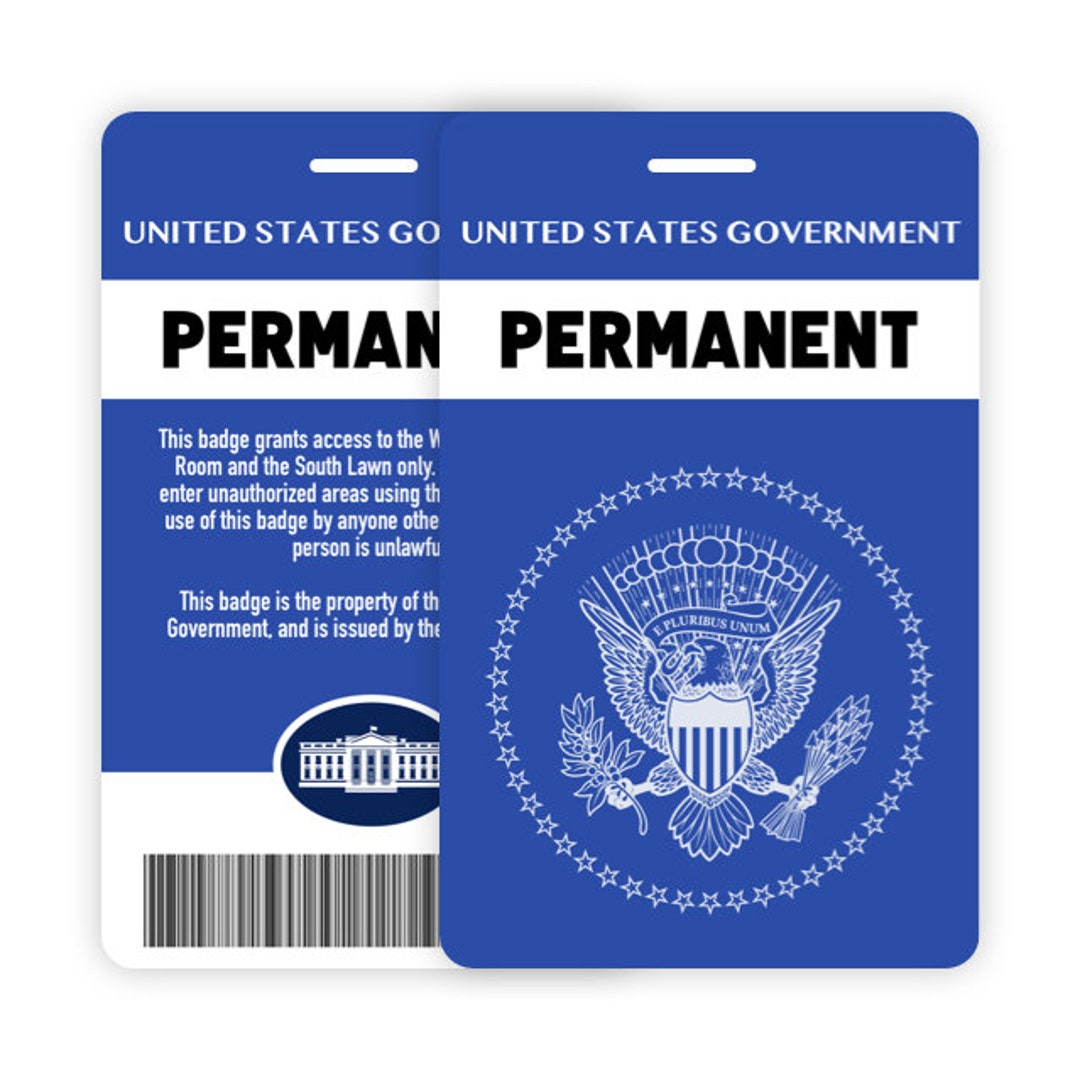 White House Permanent Pass (replica Prop) - Etsy