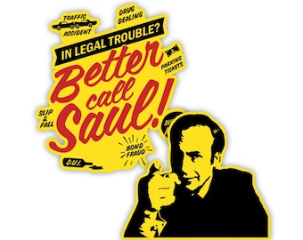 Better Call Saul Business Card Stickers, in Legal Trouble - Etsy