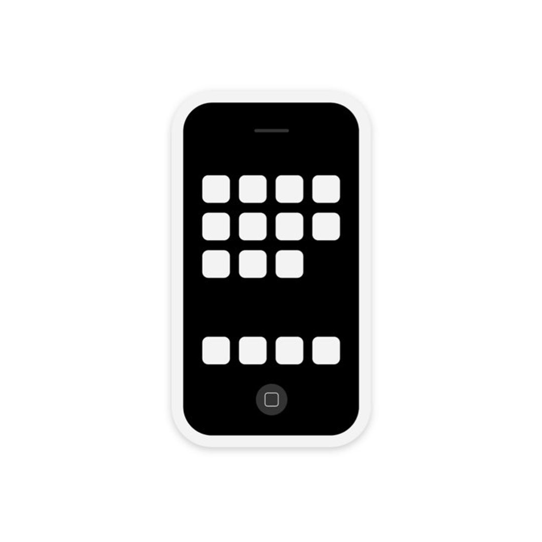 IPhone (clear App Icons Sticker) - Etsy