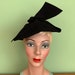 1950s Black Felt Folded Hat - Etsy