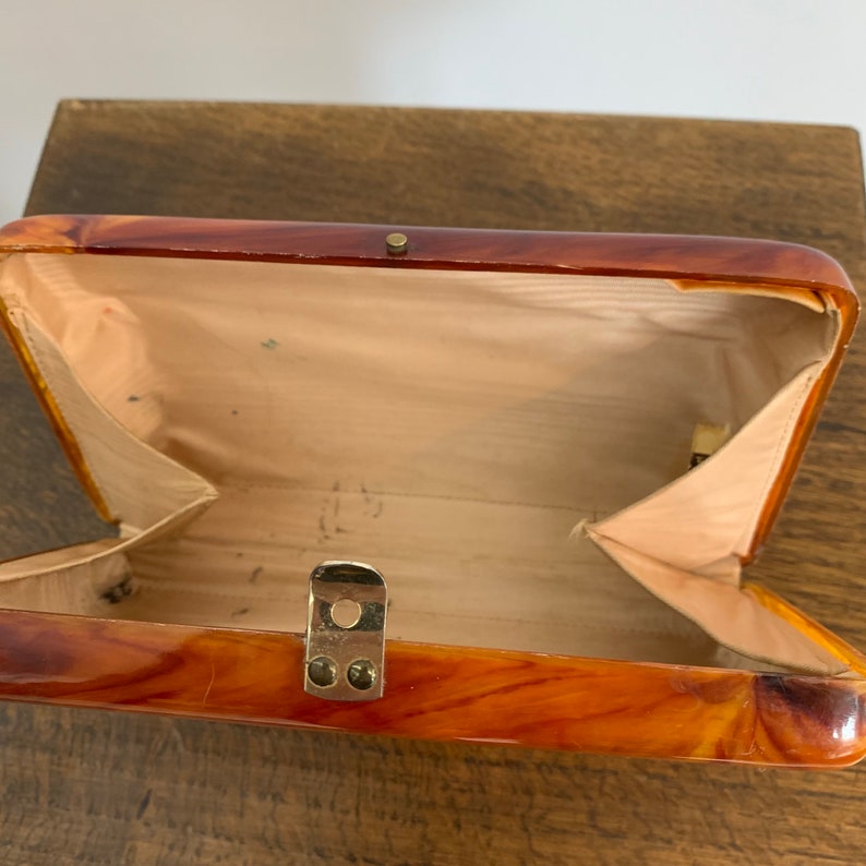 1950s Ilene Tortoise Lucite Clutch Bag - Etsy