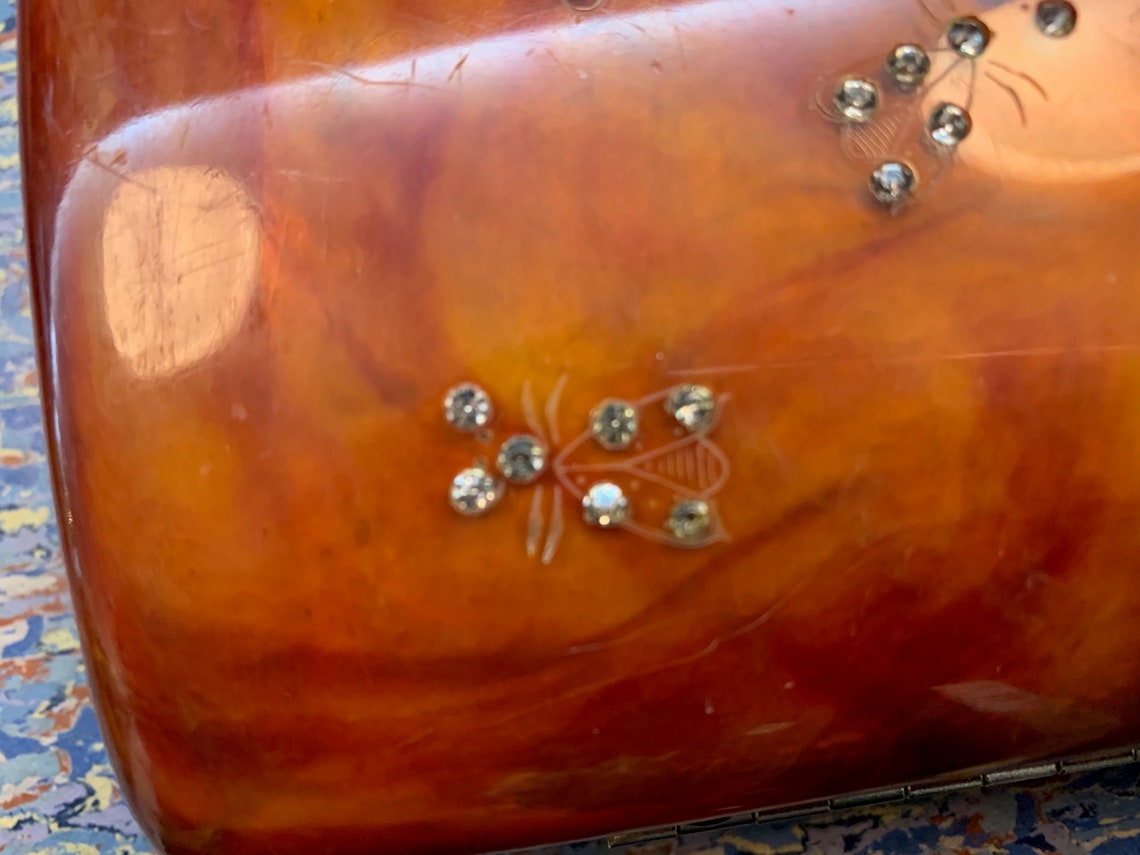 1950s Ilene Tortoise Lucite Clutch Bag - Etsy