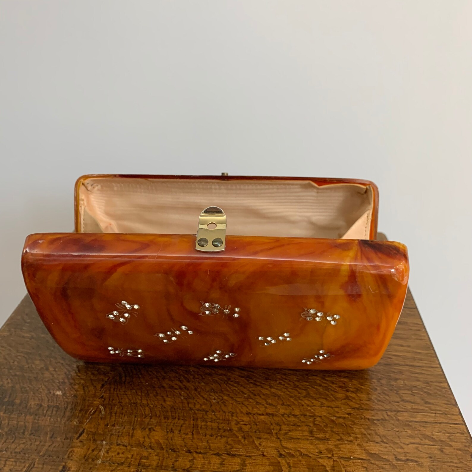 1950s Ilene Tortoise Lucite Clutch Bag - Etsy