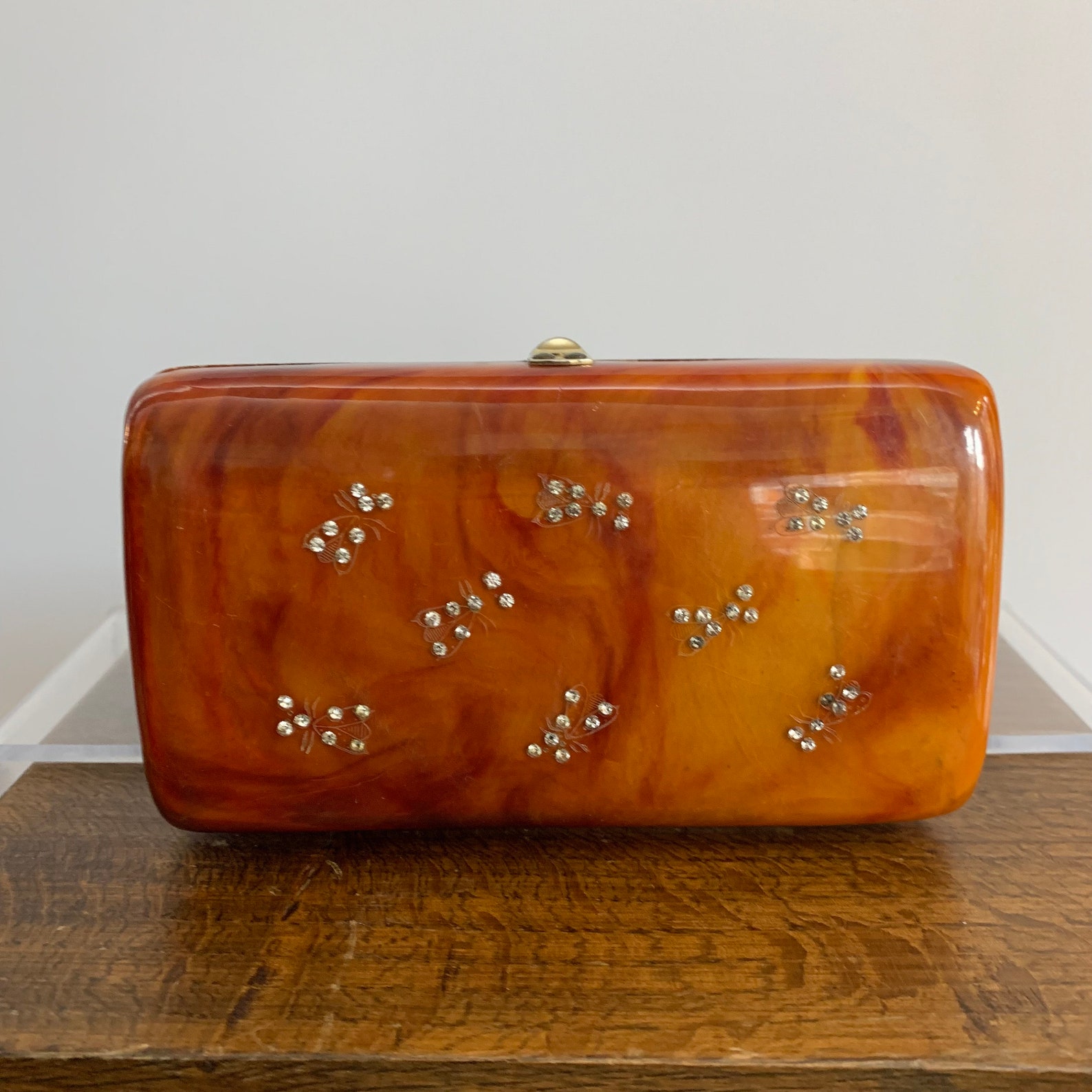 1950s Ilene Tortoise Lucite Clutch Bag - Etsy