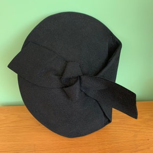 1950s Black Felt Folded Hat - Etsy