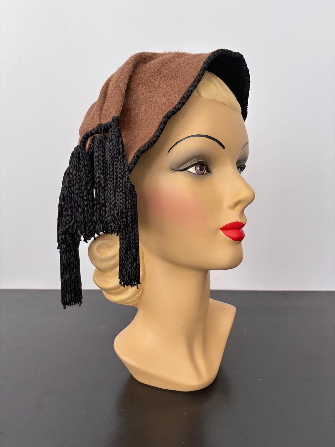 1940s Russ Russel Tilt Hat for Gus Mayer in Brown Fur Felt - Etsy