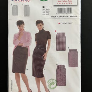 Burda Easy 8155 Pencil Skirt Size 8-20 Sewing Pattern - Etsy