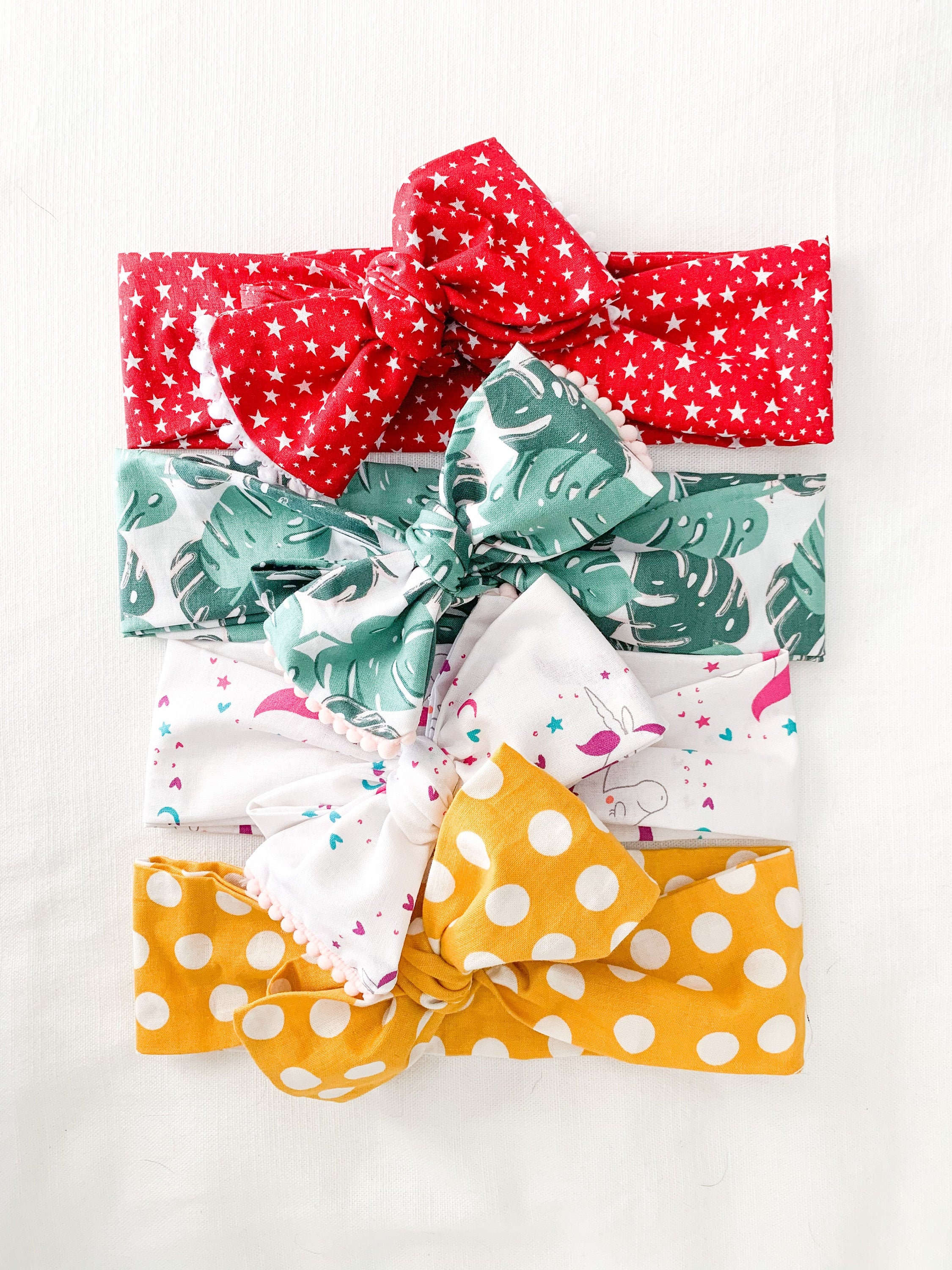 Big Baby Bow Summer Baby Head Wrap 4th of July Bow Stars | Etsy